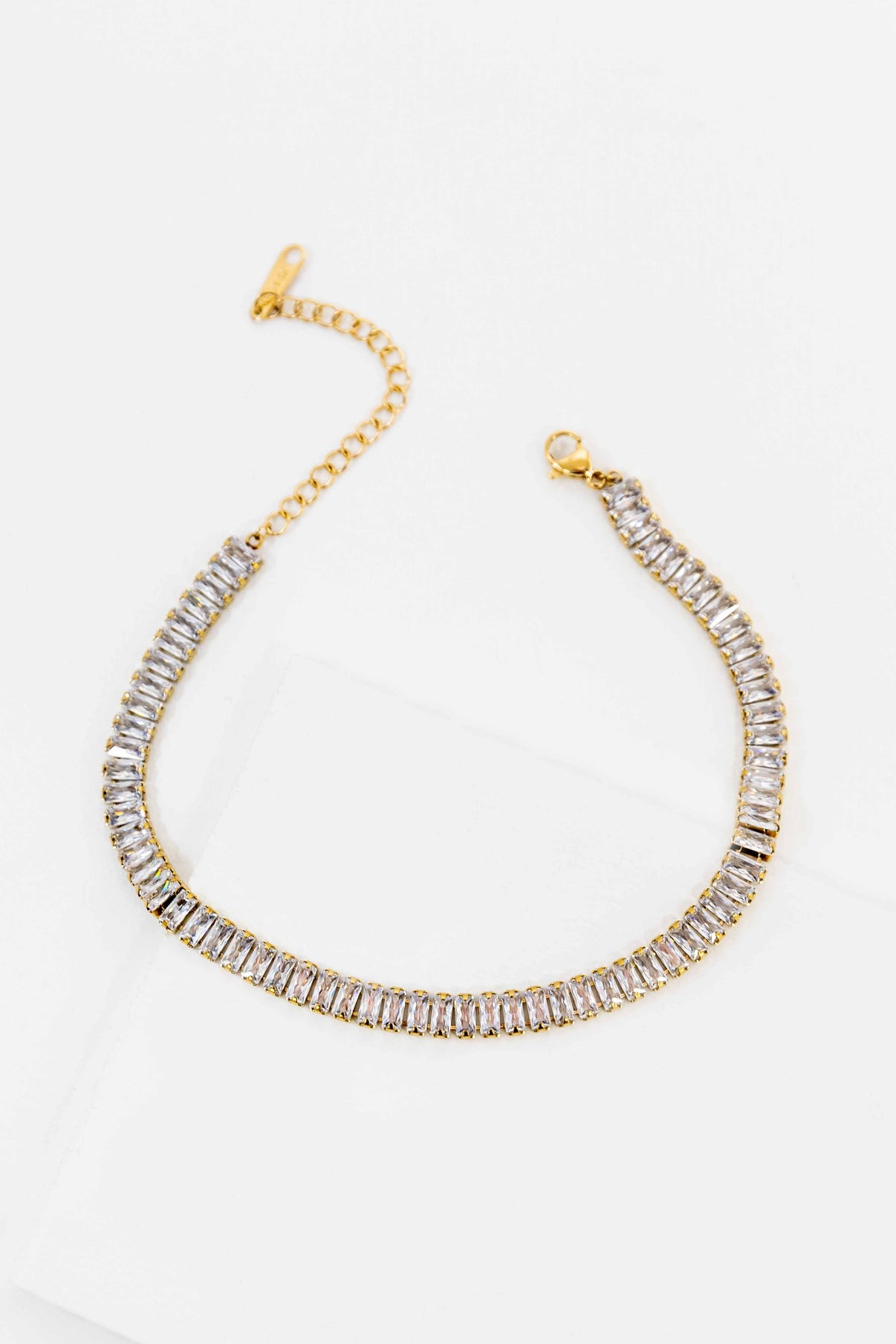 Baguette Stone Tennis Anklet – Lovoda